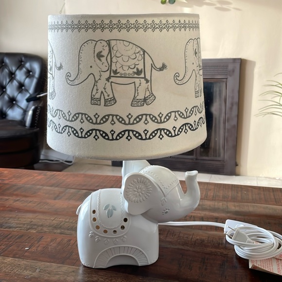 Levtex | Other | Levtex Home Baby Ely Elephant Lamp Base And Shade Grey ...